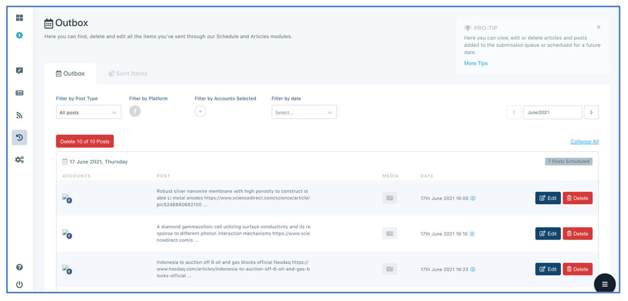 Check Your Scheduled and Sent Items on Outbox Check Your Scheduled and Sent Items on Outbox